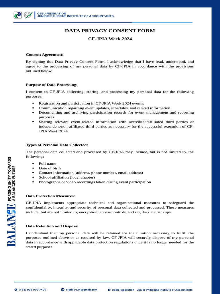 Data Privacy Consent Form | PDF