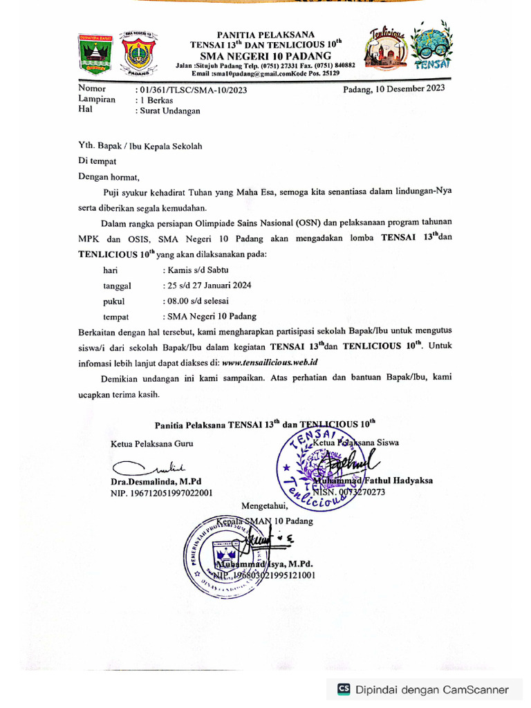 Undangan OSN 2024 | PDF