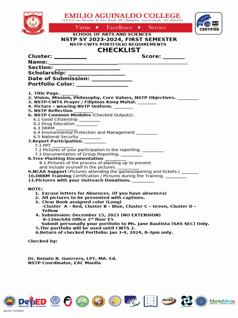 Checklist | PDF