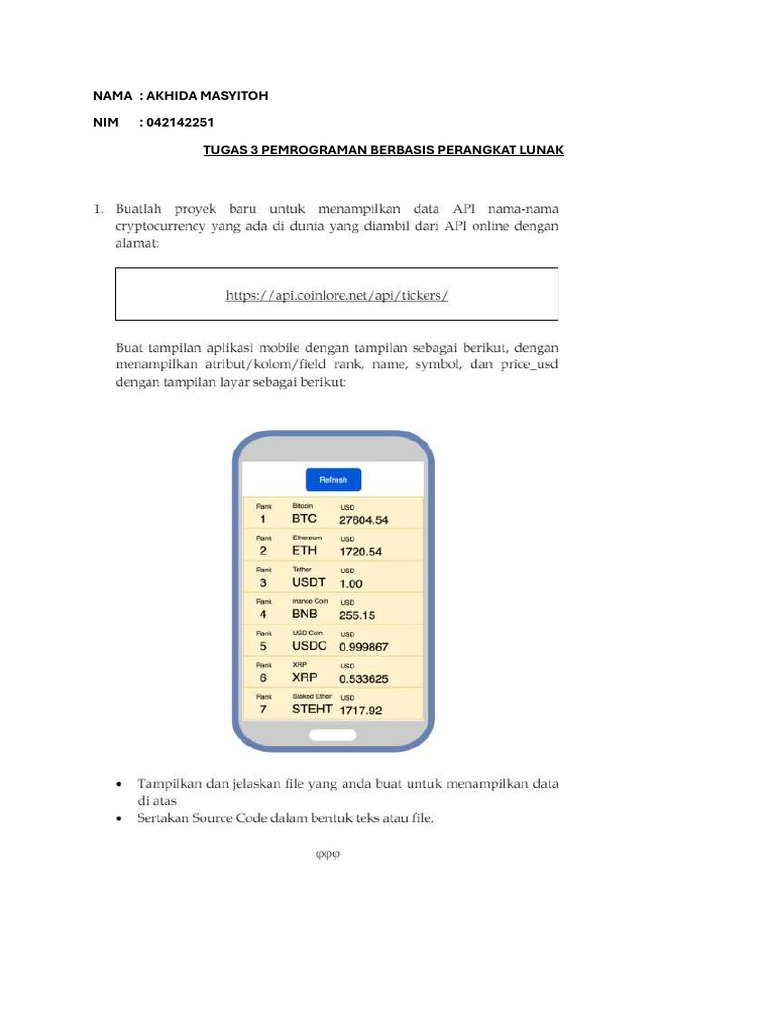 Tugas 3 Pemrograman Berbasis Perangkat Lunak (042142251) | PDF