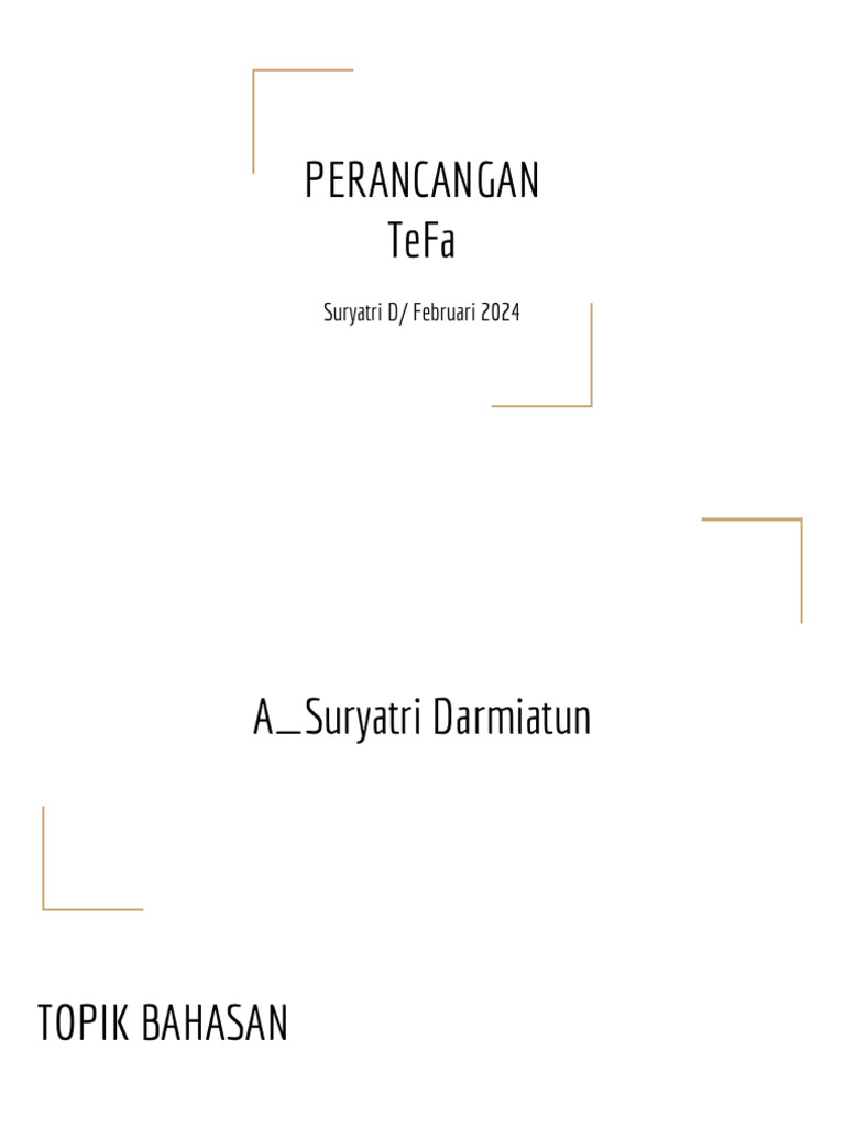 D PPT Perancangan Tefa | PDF