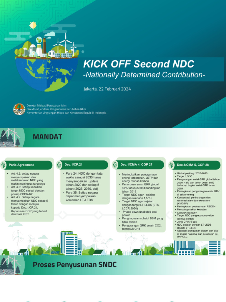 Kick Off SNDC - 22 Feb Februari 2024 - FIN | PDF | Natural Environment | Computers