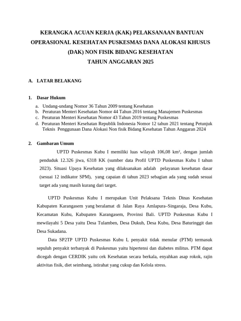 Tor Program PTM 2024 Deteksi Dini | PDF