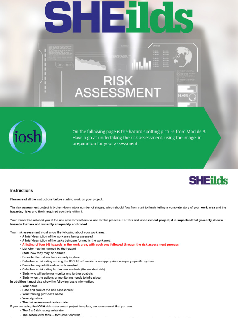 Hazard Spotting and Risk Assessment Practice Final V4 | PDF