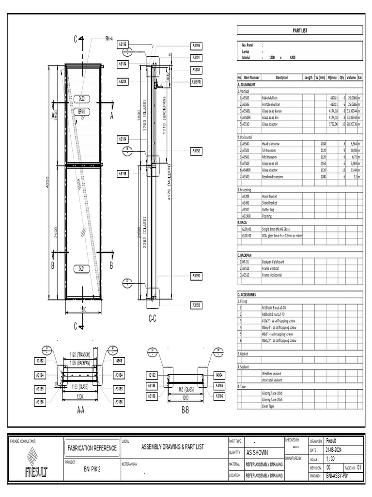 FABRIKASI DRAWING BNI | PDF