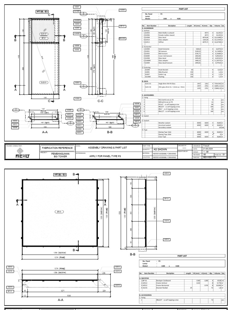 Fabrikasi Drawing Bsi P3 - 240821 | PDF
