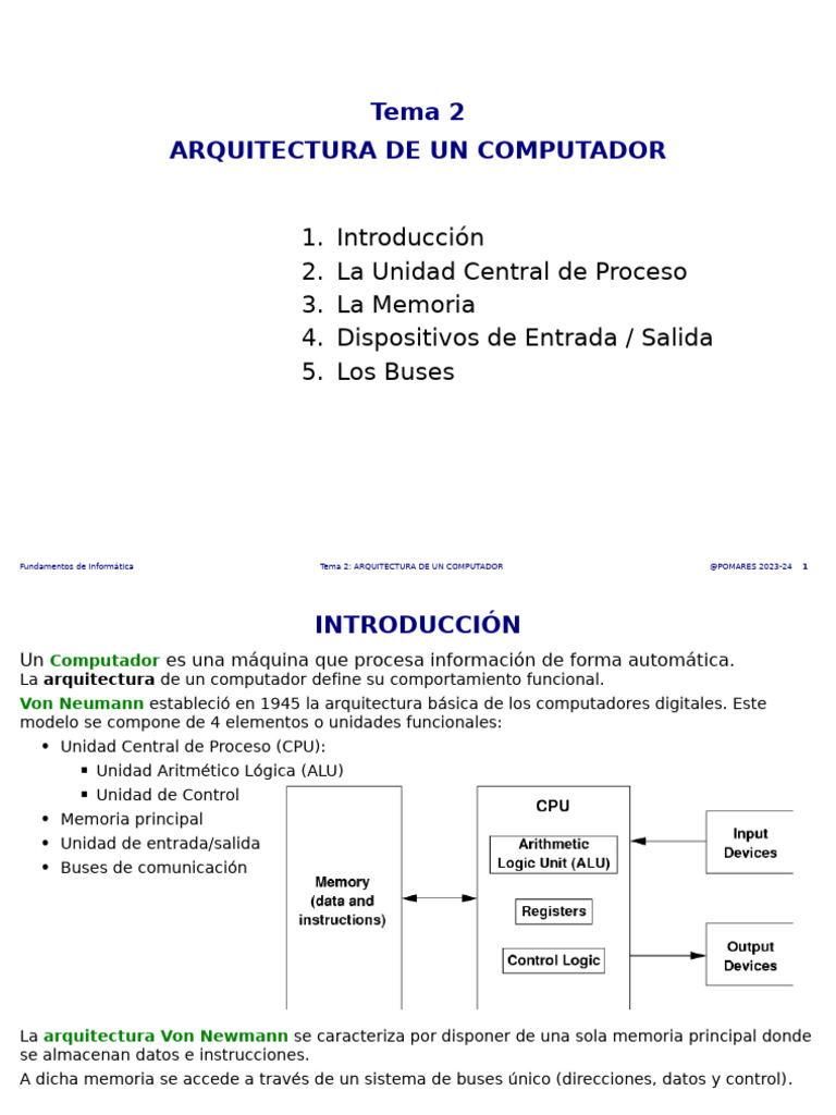 T2 Arquitectura de Un Computador 23 24 | PDF