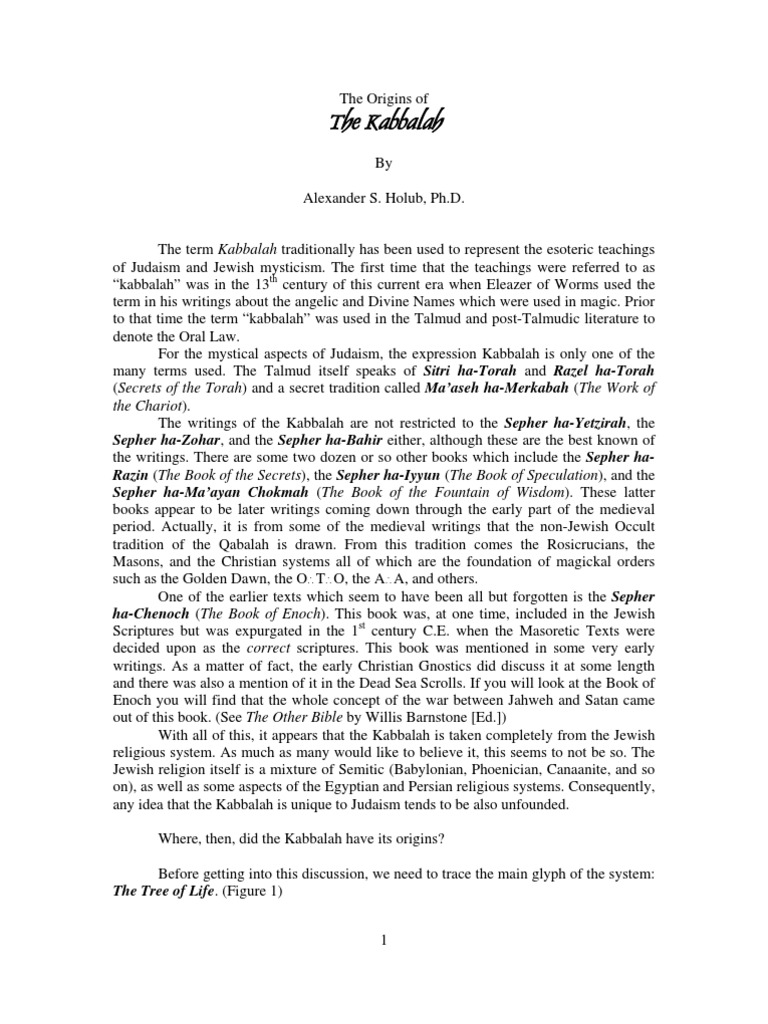 Origins of Kabbalah and Its Influences | PDF
