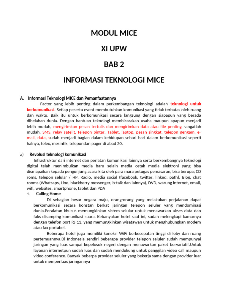 Materi Mice Bab 2 Semester 1 | PDF