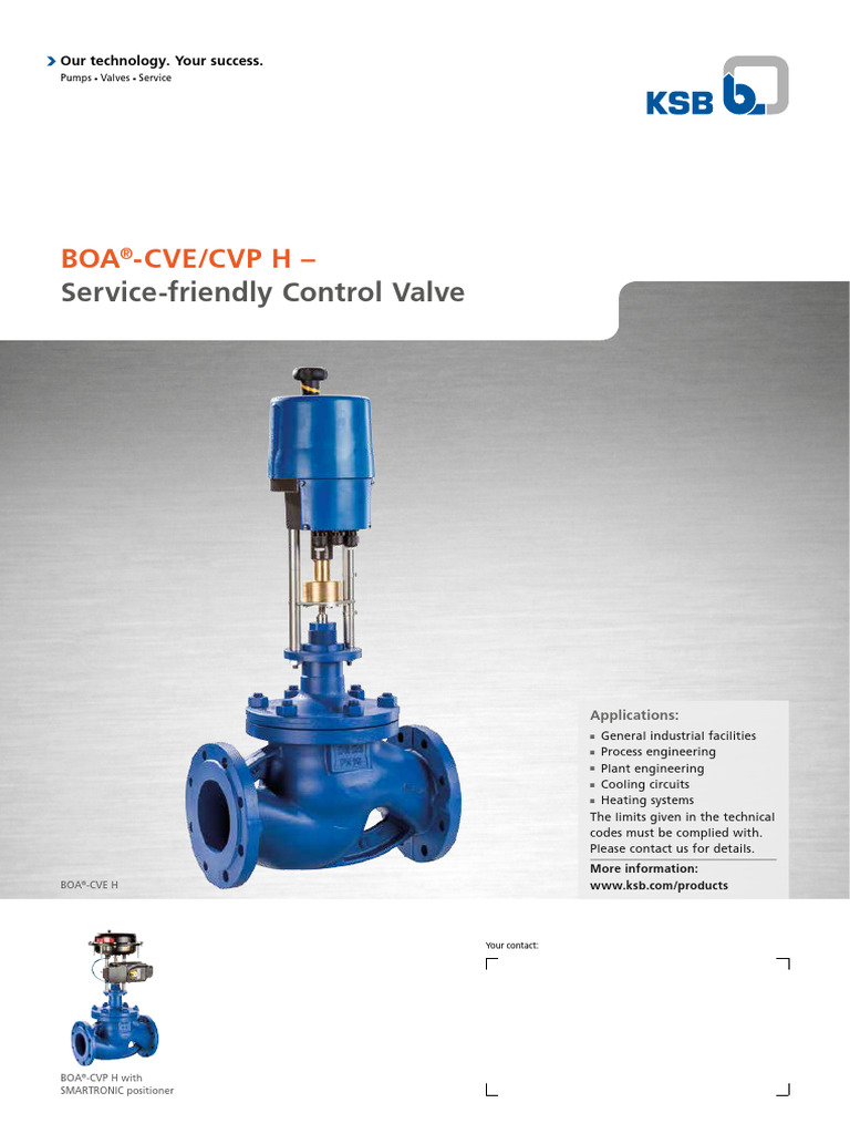 BOA-CVE - CVP H - 7525.021 - 05 - EN - Two Page Leaflet | PDF
