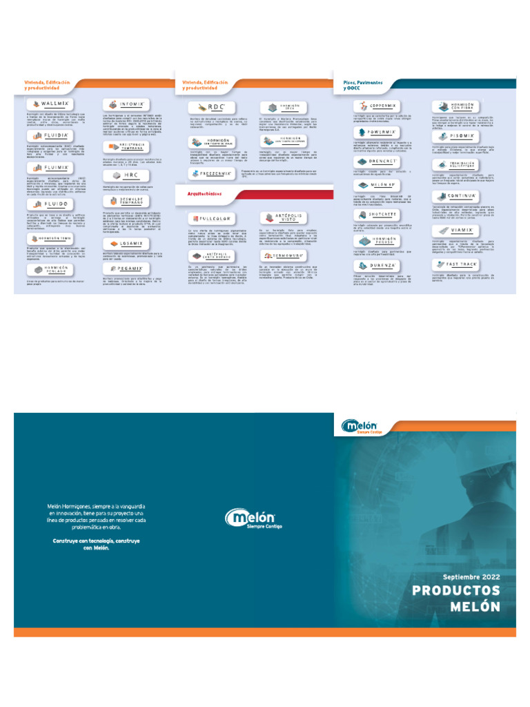 CATALOGO PRODUCTOS - MELON HORMIGONES | PDF