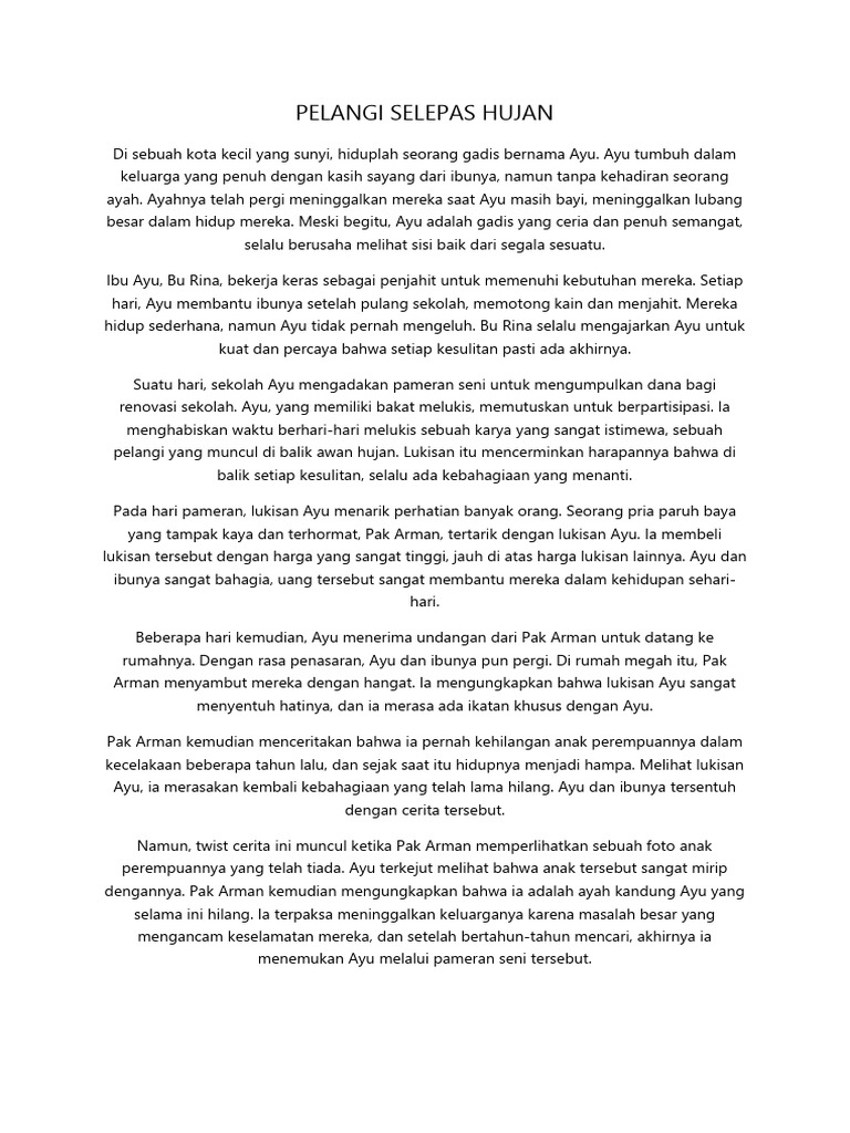 Puisi 1 Pelangi Selepas Hujan | PDF
