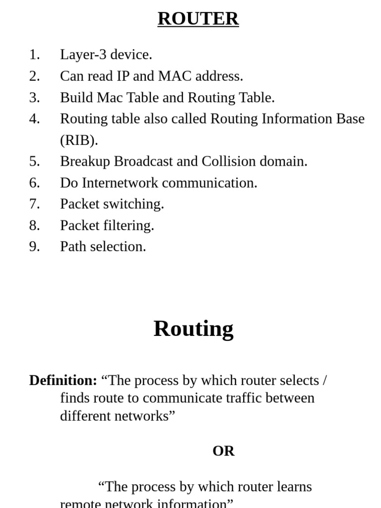 Routing | PDF