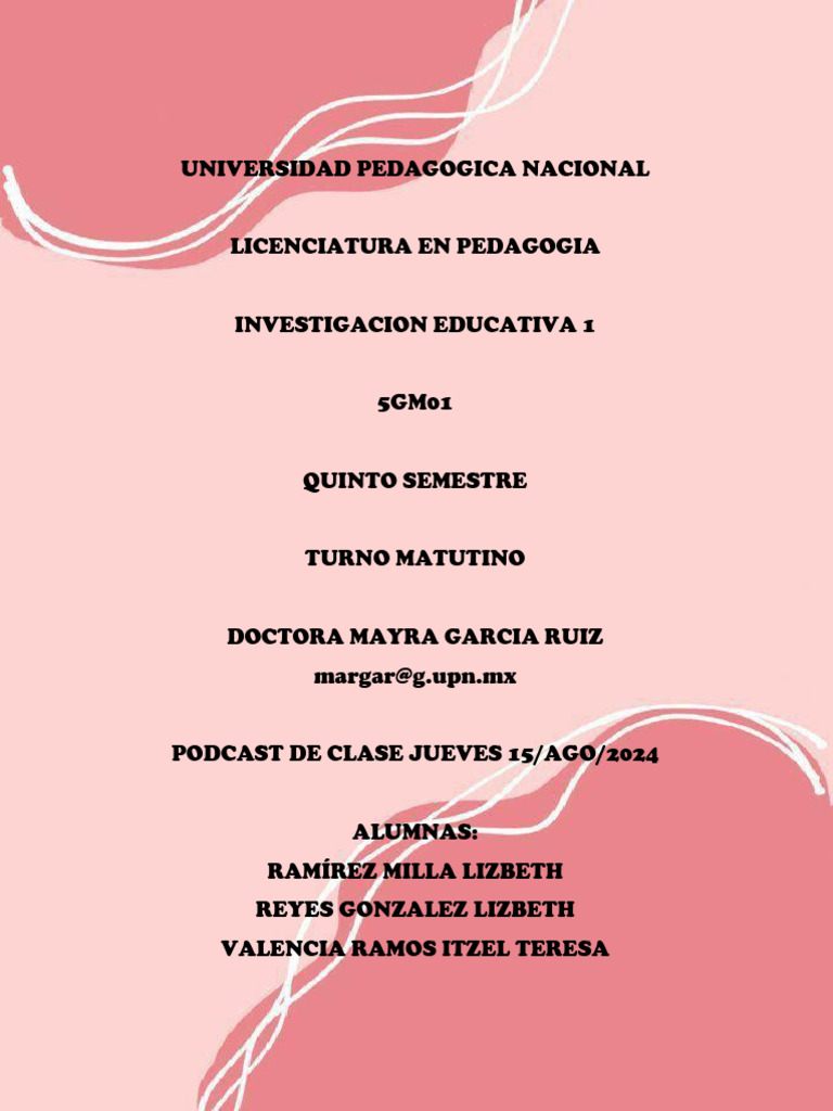 Podcast en Equipo 15 AGOSTO 2024 - RML - RGL - VRIT | PDF