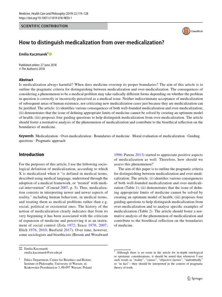 01 Medicalization | PDF