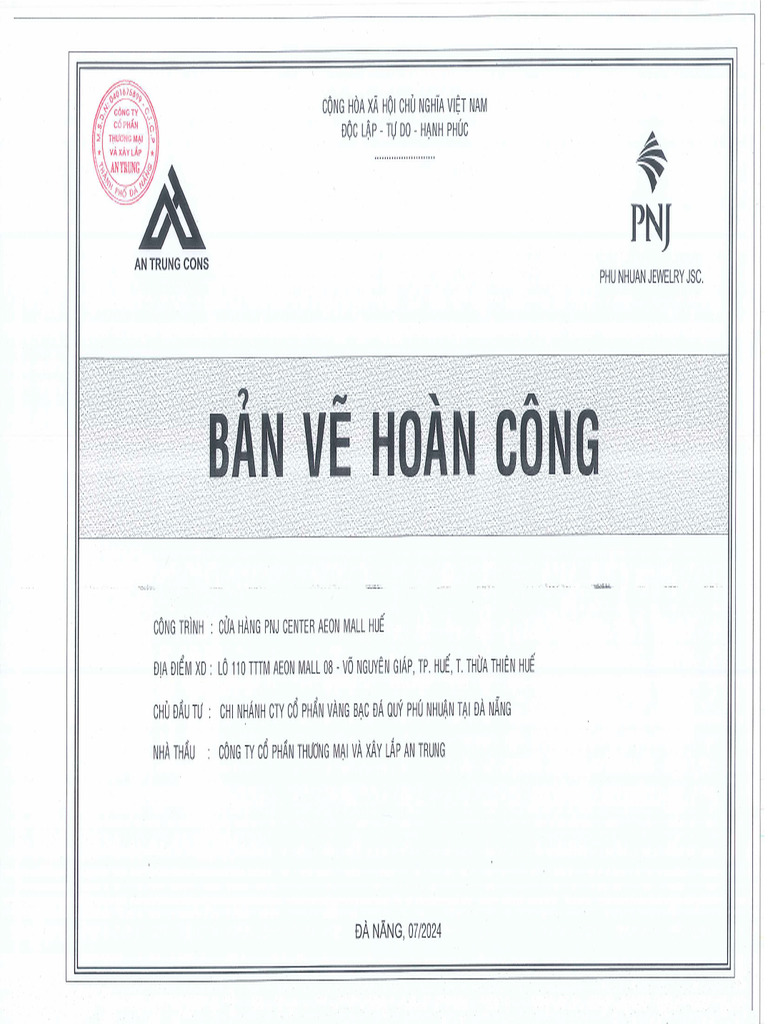 BVHC PNJ Aeon Maill Hue | PDF