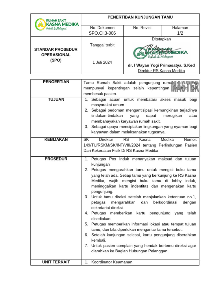 COPY SPO PENERTIBAN KUNJUNGAN TAMU Edit | PDF