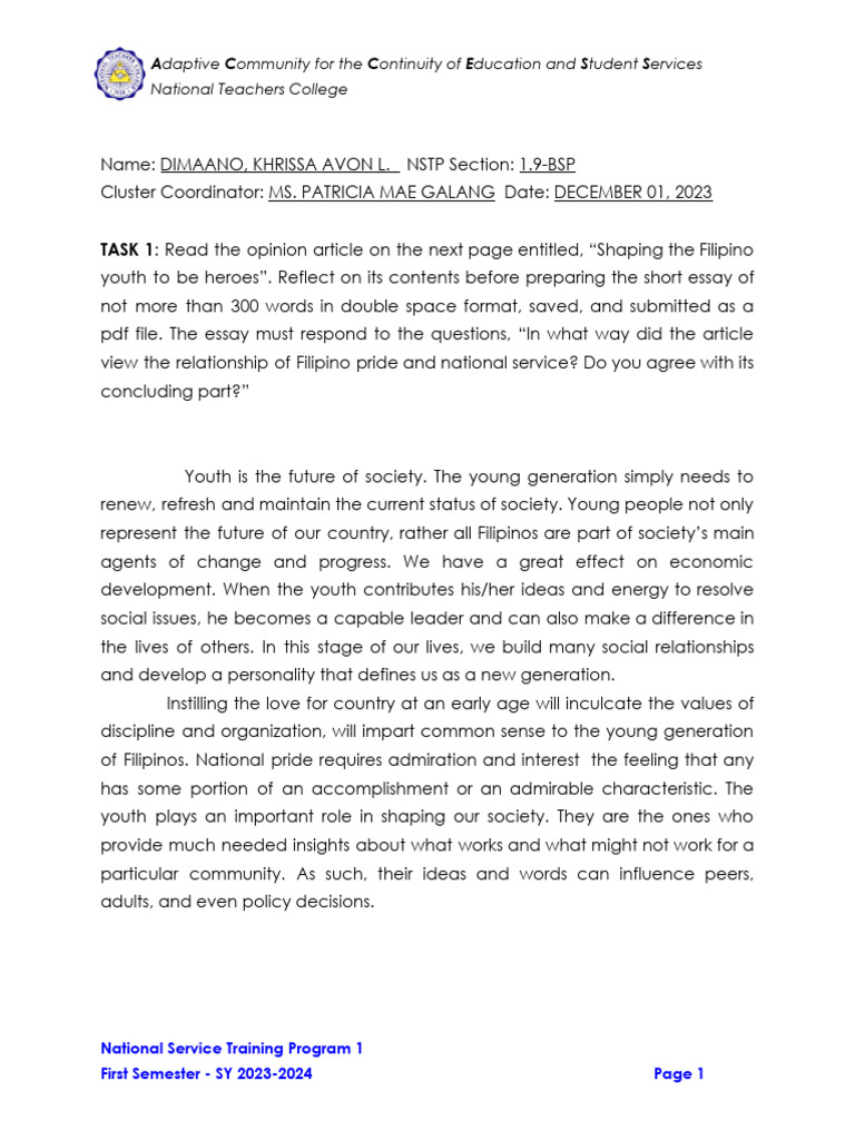 Modules 2-3 Task 1 | PDF