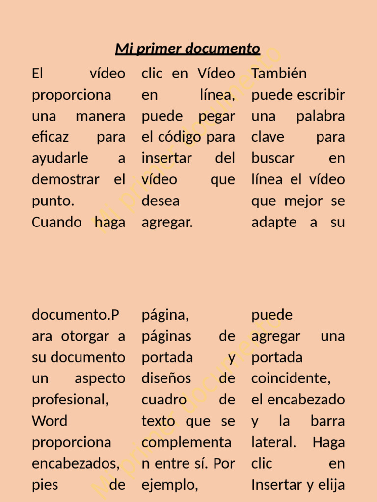 Mi Primer Documento | PDF