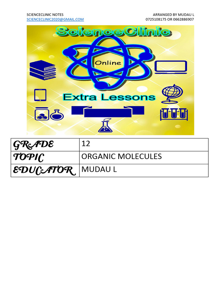 Organic Molecules Activities Q2 | PDF | Functional Group | Alkane