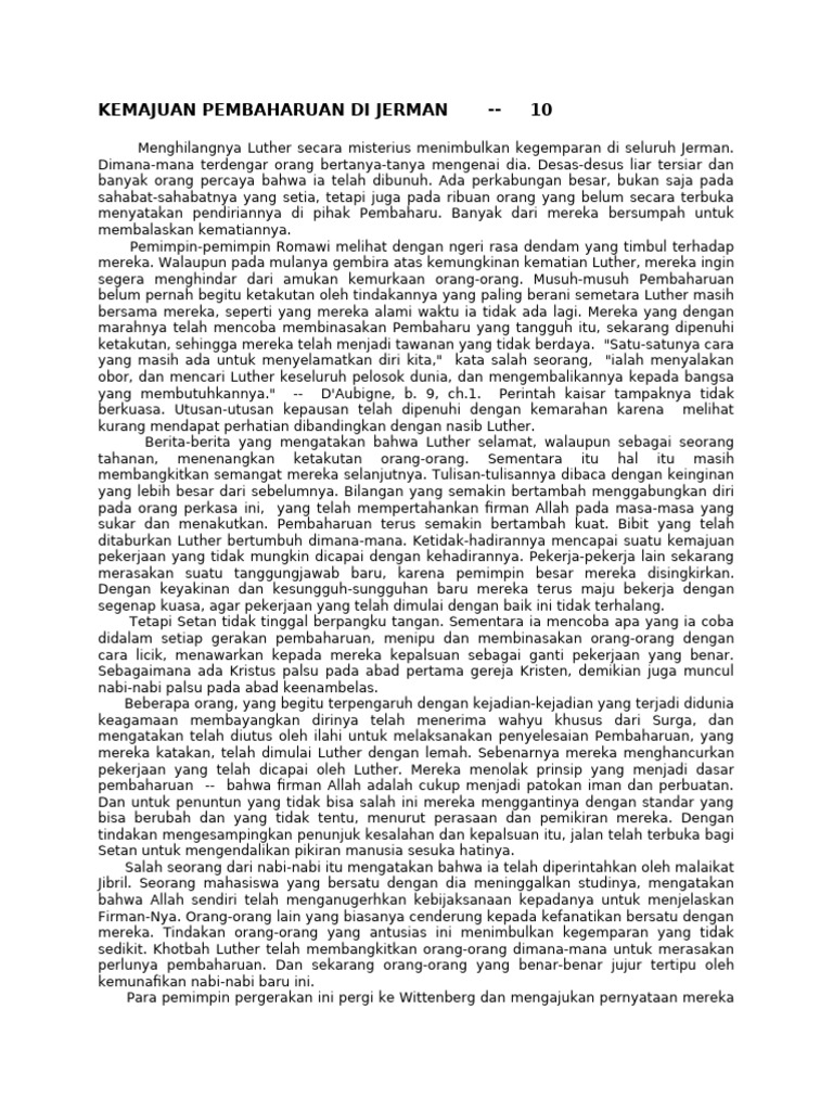 Kemajuan Pembaharuan Di Jerman | PDF