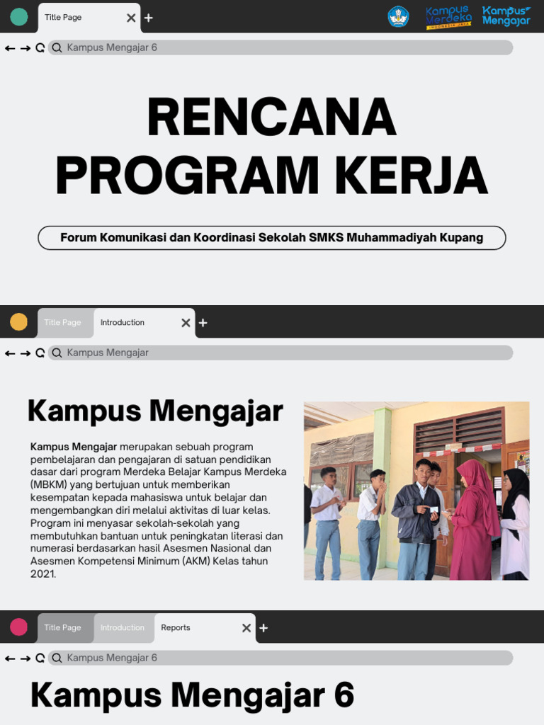 PPT PROGRAM KERJA KM 6 | PDF