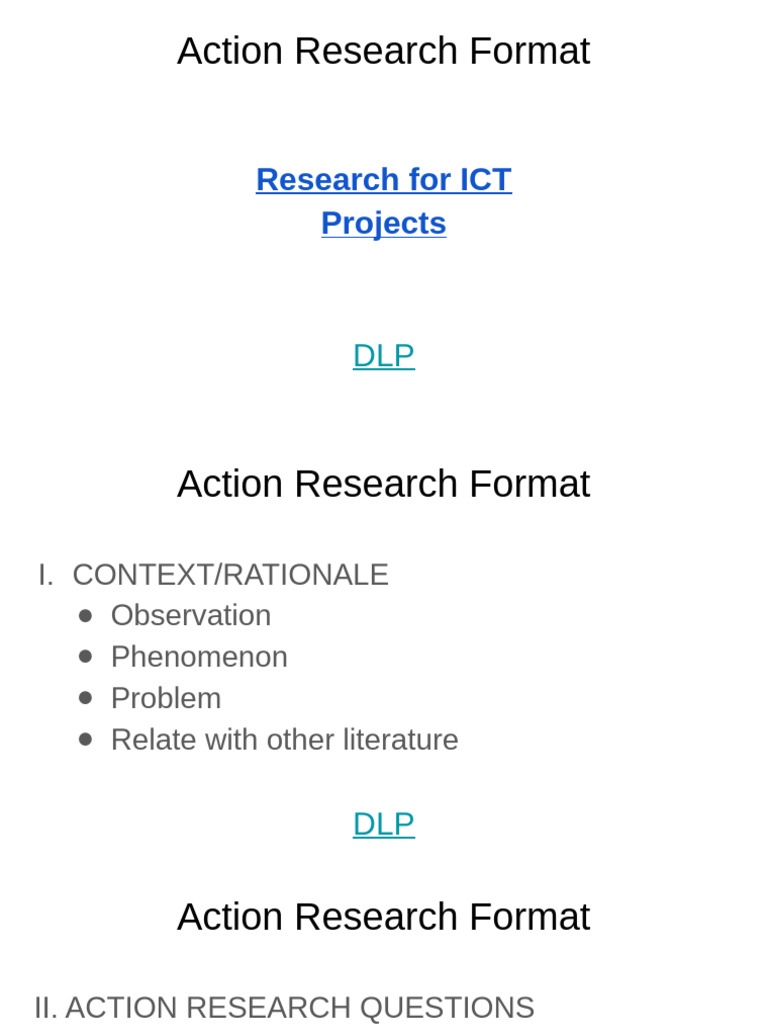 Action Research Format | PDF