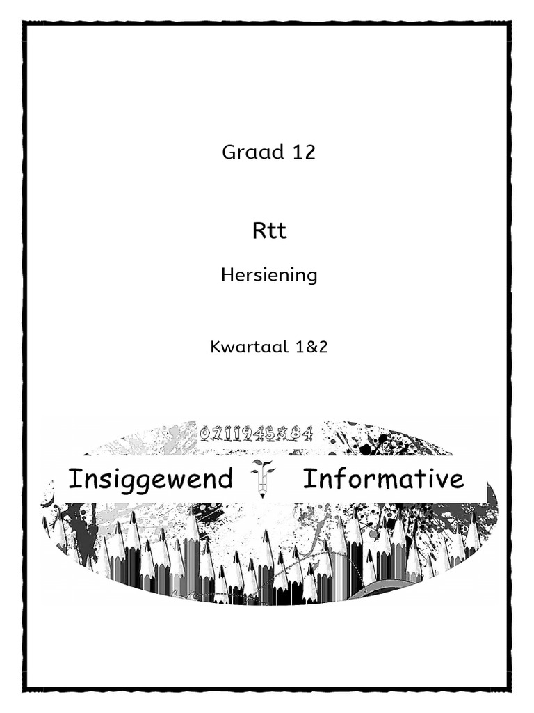 GR 12 - Kwartaal 1+2 RTT Hersiening | PDF