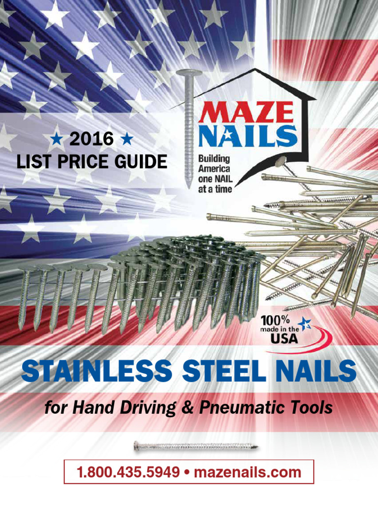 Stainless Steel Nails Price List Catalog | PDF | Stainless Steel | Alloy