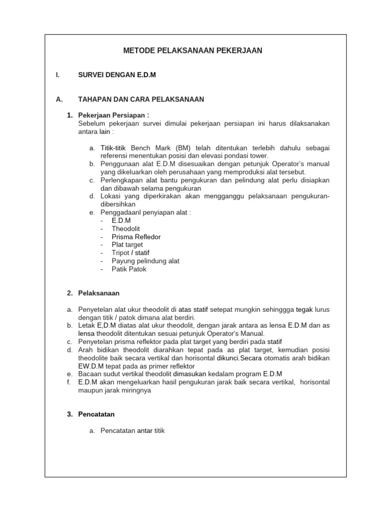 Sop Pekerjaan em | PDF