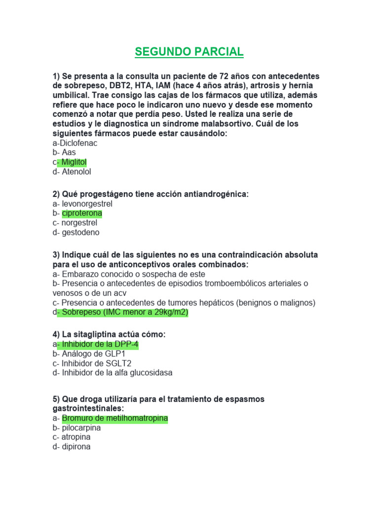 Choice 2do Parcial (Con Rtas) | PDF