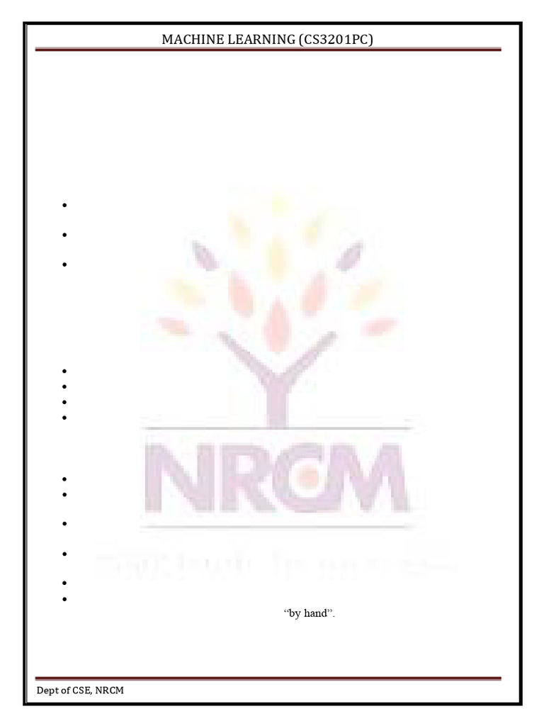 ML Course Content | PDF