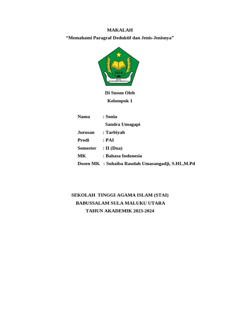 Makalah Bhs Indonesia | PDF