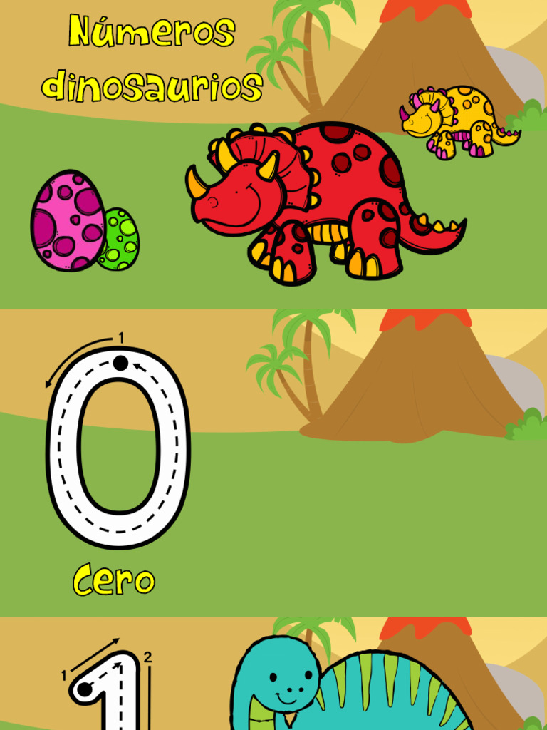 Números Con Dinosaurios - Educaenvivo | PDF