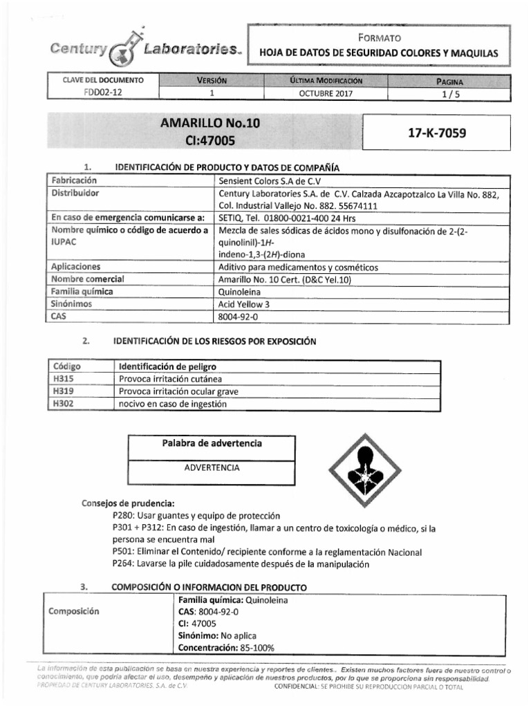 Ci 47005 85% Cosmetic Grade | PDF