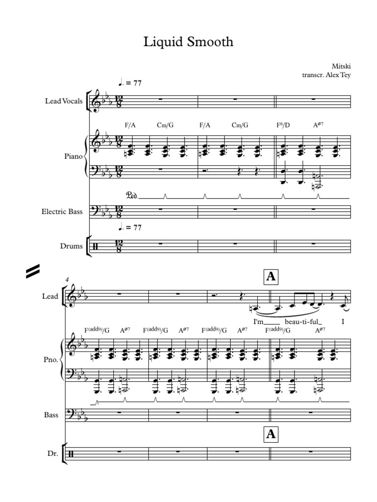 Liquid Smooth (Full Score), Transcr. Alex Tey | PDF | Collation ...