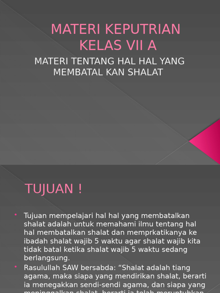 MATERI KEPUTRIAN - PPTX Kelas 7 A Terbaru | PDF
