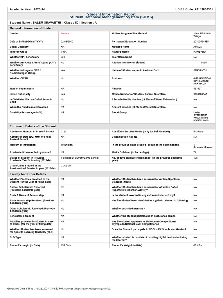 Balem Sravanthi | PDF