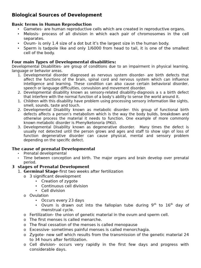 PROFED103 Biological Sources of Development | PDF | Down Syndrome ...