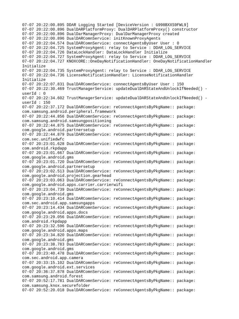 Ddar FW Log | PDF