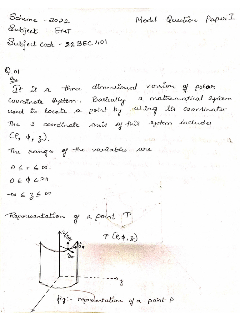 EMT Model Question Paper Set - 1 Solution | PDF