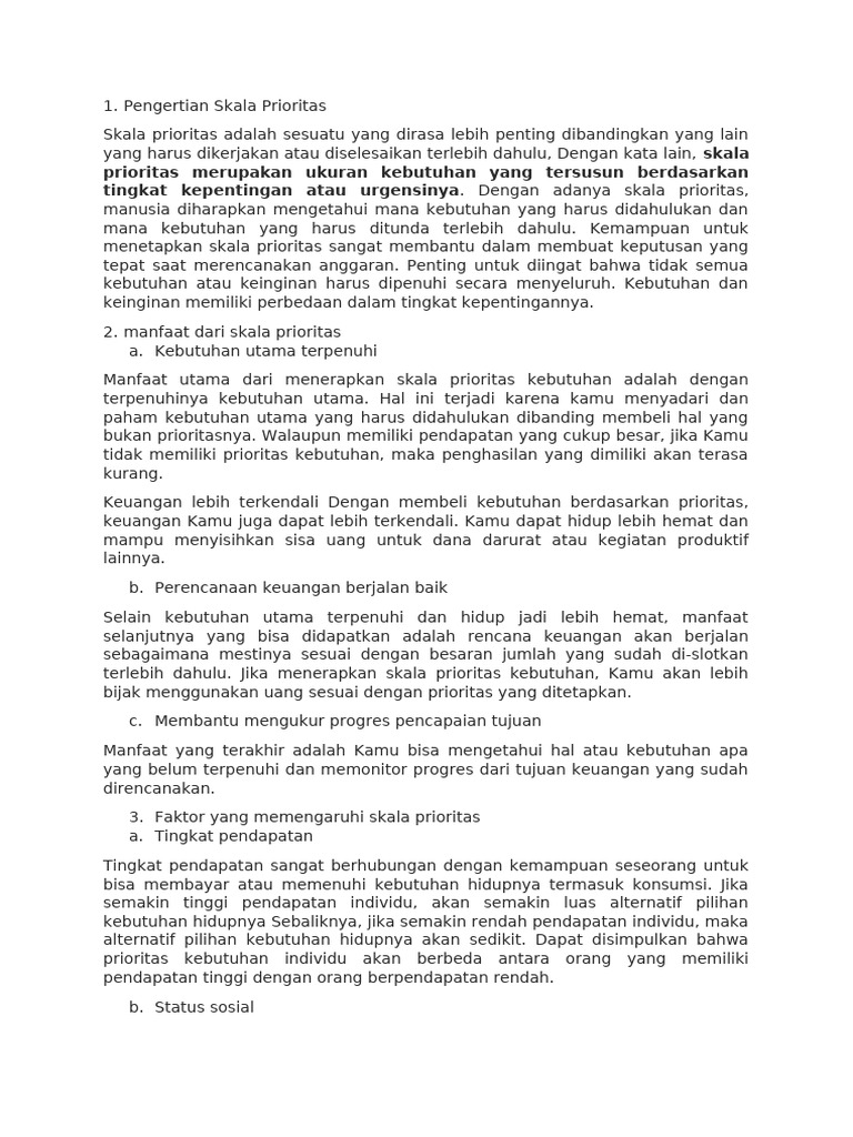 PERTEMUAN 5 (Skala Prioritas) | PDF