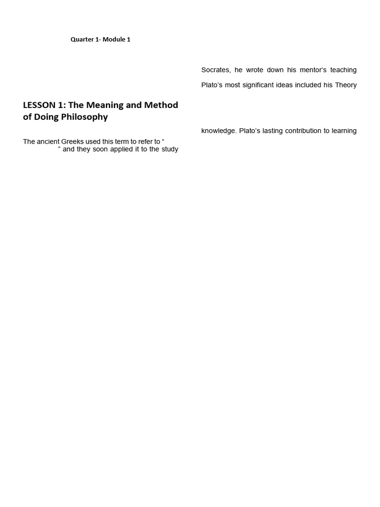 PHILO GEN REVIEWER Q1 | PDF