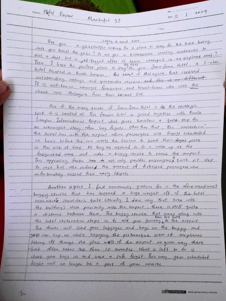 Hotel Review Example. | PDF