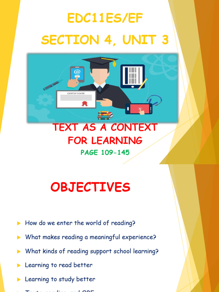 U3-Text As A Context For Learning | PDF