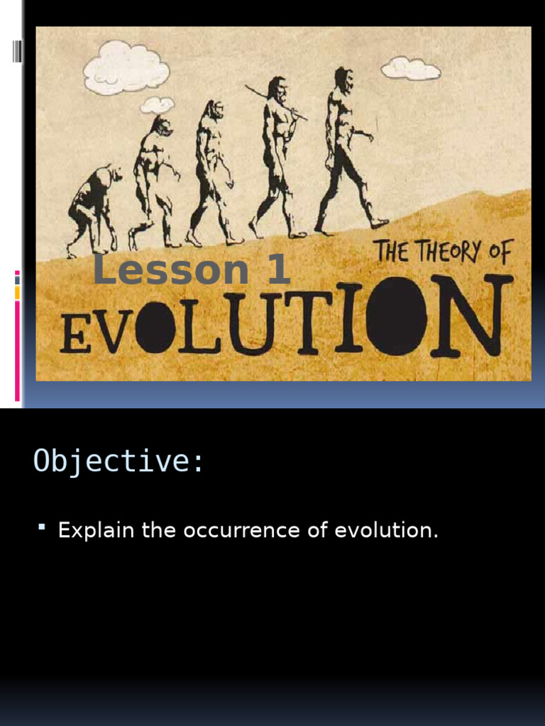 Lesson 1 The Theory of Evolution | PDF