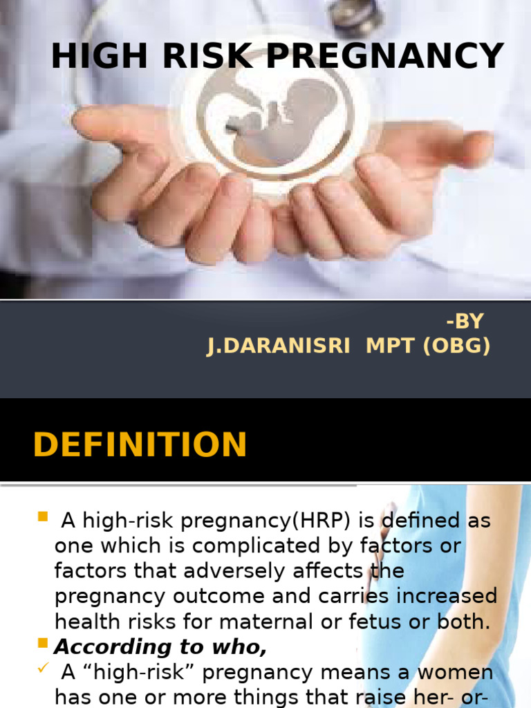 High Risk Pregnancy | PDF