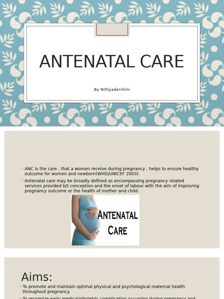 Antenatal Care | PDF