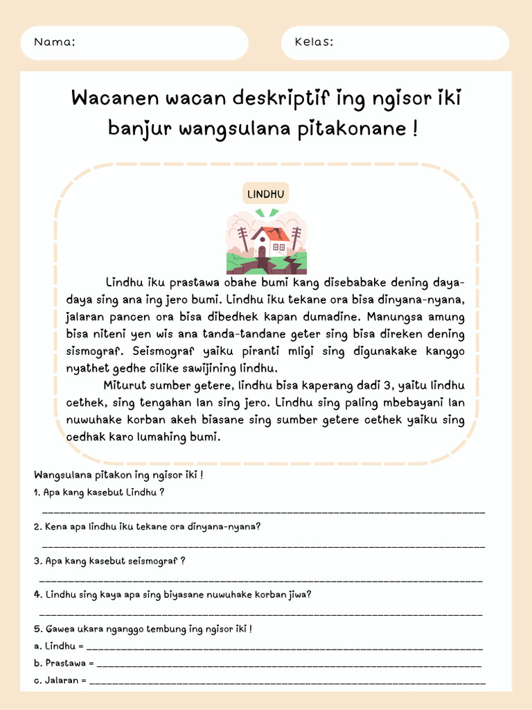 Tugas Wacan Deskriptif | PDF
