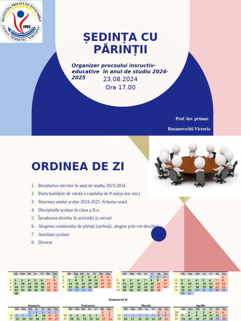 Sedinta Cu Parintii 12.09.2022 Model | PDF